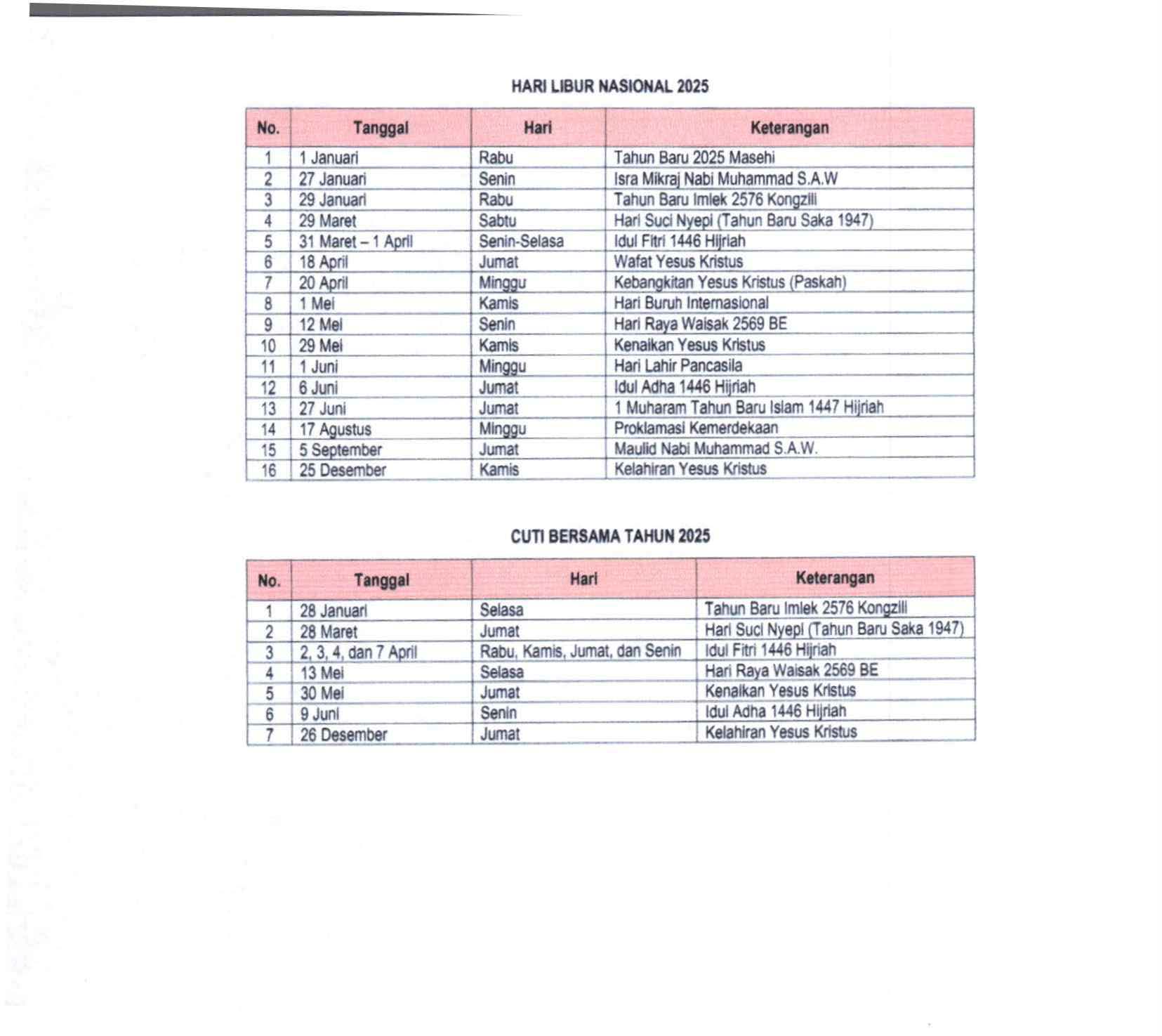 KALENDER AKADEMIK TAHUN 2024/2025 – Teknik Industri Institut Teknologi ...
